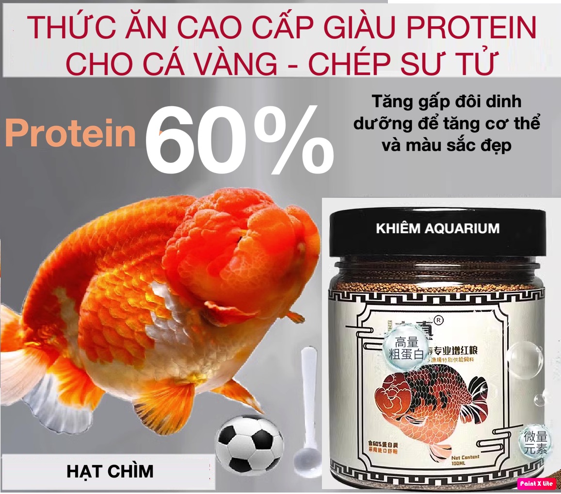 Thức ăn JIZHEN 60% ĐẠM hàm lượng đạm cao cho cá vàng giúp cá lớn nhanh ...