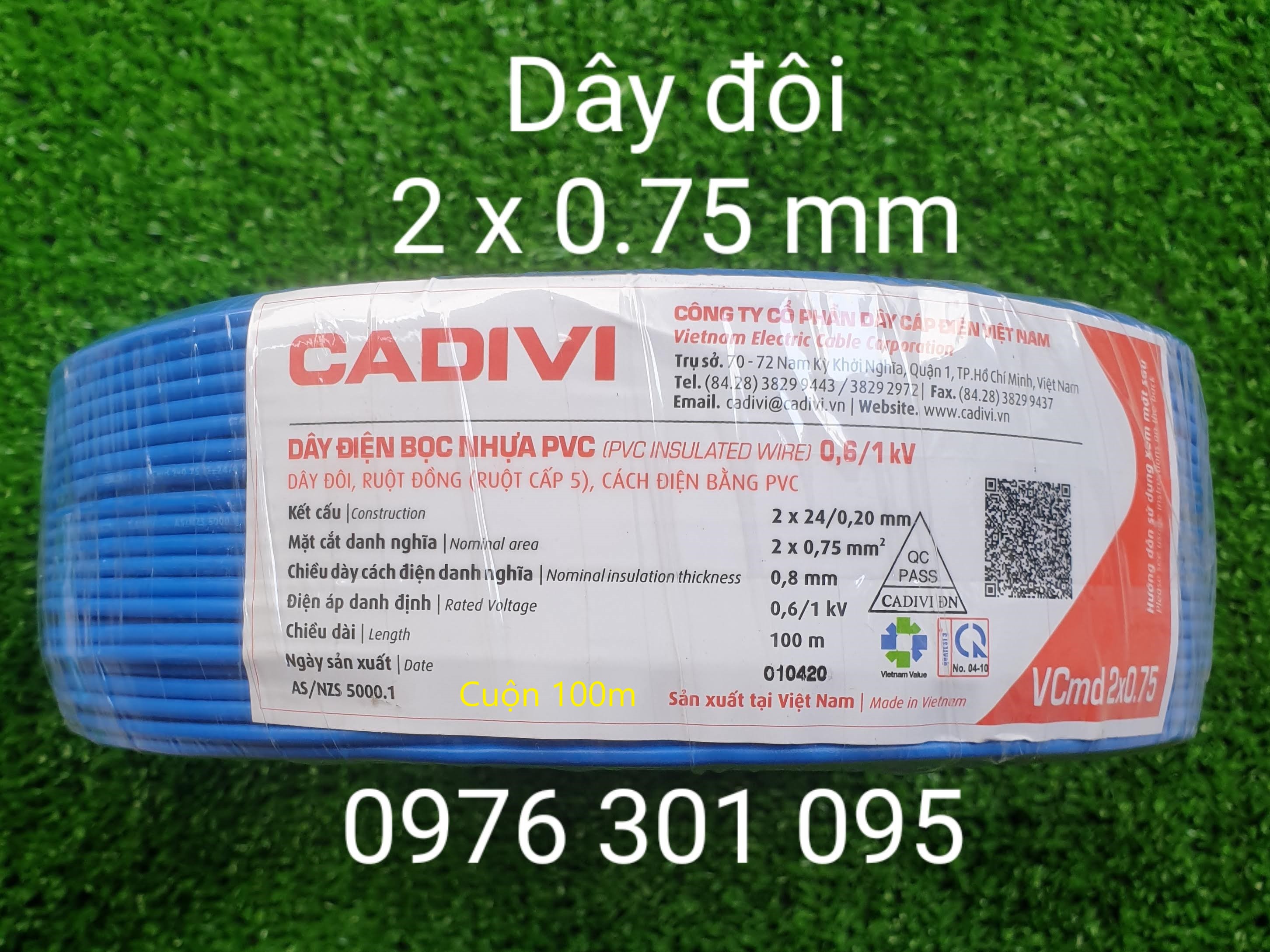 [Cadivi] Dây Điện Đôi Vcmd / 2X0.5 - 2X0.75 - 2X1.0 - 2X1.5 (Mm ...