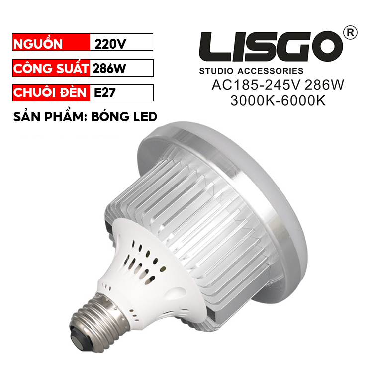 Bóng Đèn Led LisGo Công Suất Cao 286W Chỉnh Màu Tăng Giảm Độ Sáng Có ...