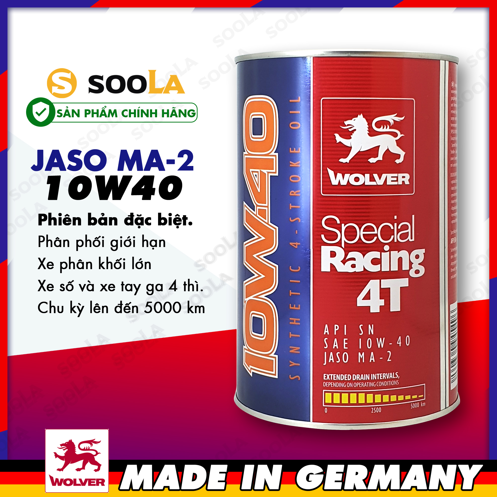 Nhớt Wolver Special Racing 10w40 siêu cao cấp dành cho xe số côn tay ...