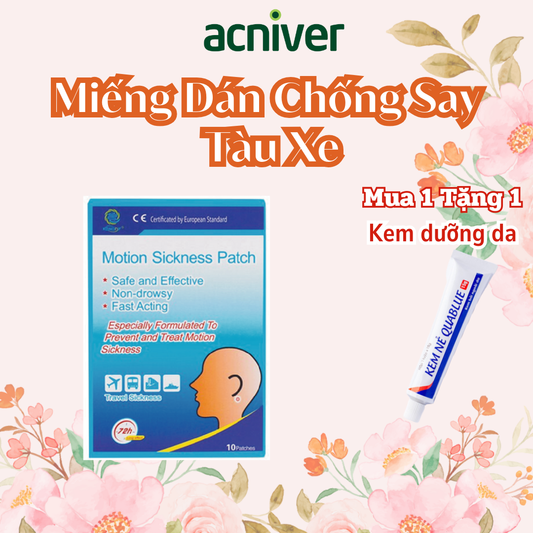 Miếng Dán Chống Say Tàu Xe Motion Sickness Patch Fobe - hộp 10 miếng ...