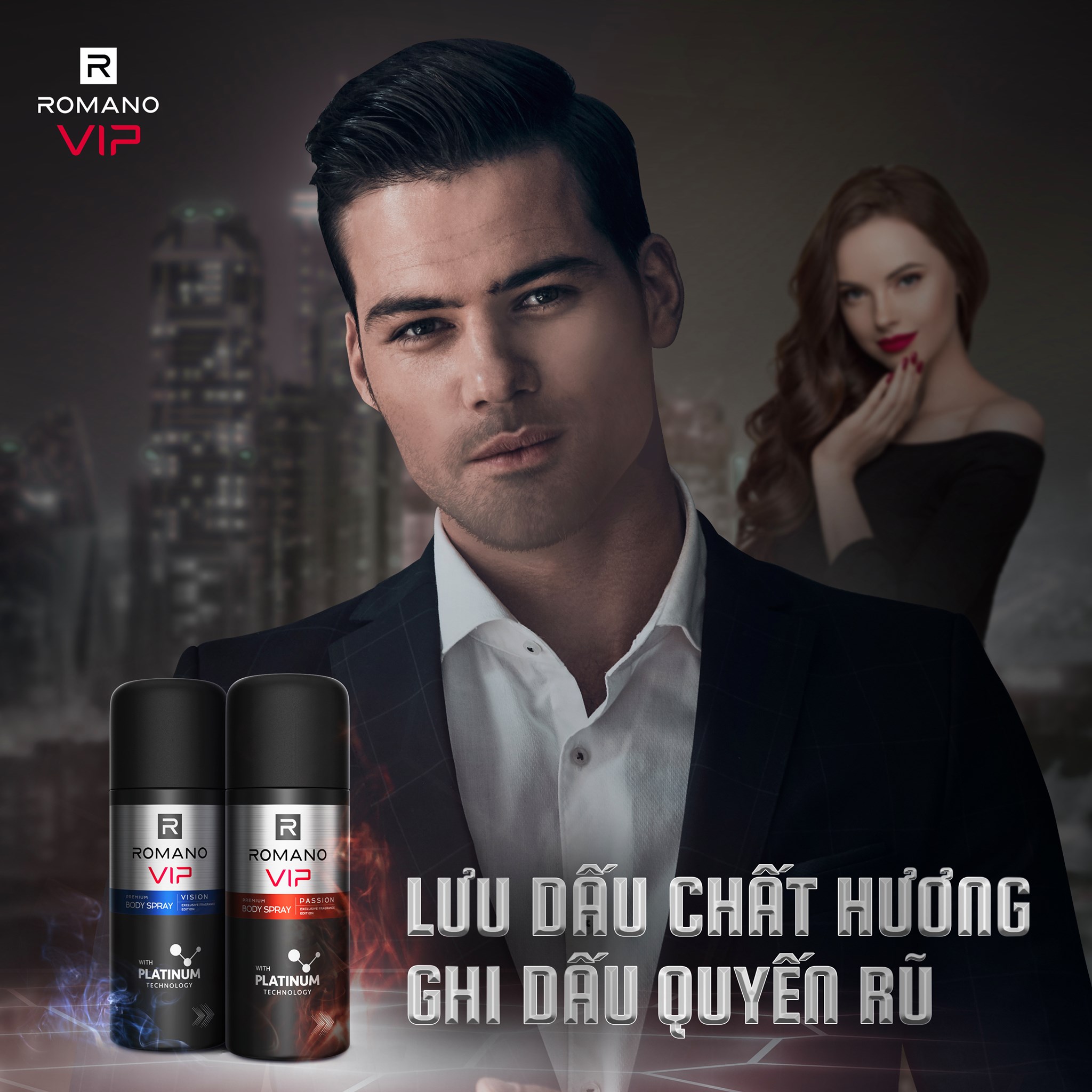 Xịt khử mùi cao cấp Romano VIP Passion sang trọng cuốn hút 150ml - MixASale
