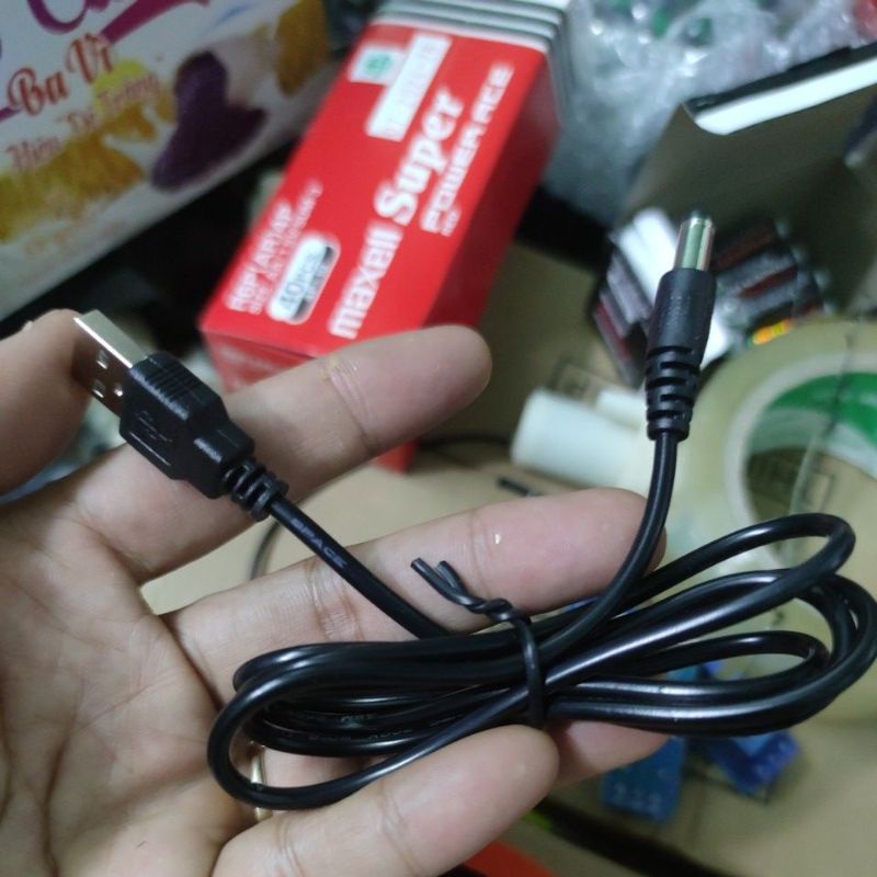 Cáp chuyển đổi điện áp 5v -9v/ 5v-12v (dùng cho modem Wifi - Cúp điện ...