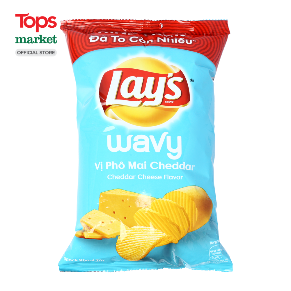 Snack Khoai Tây Chiên Lay's Phô Mai Cheddar 56G - Siêu Thị Tops Market ...