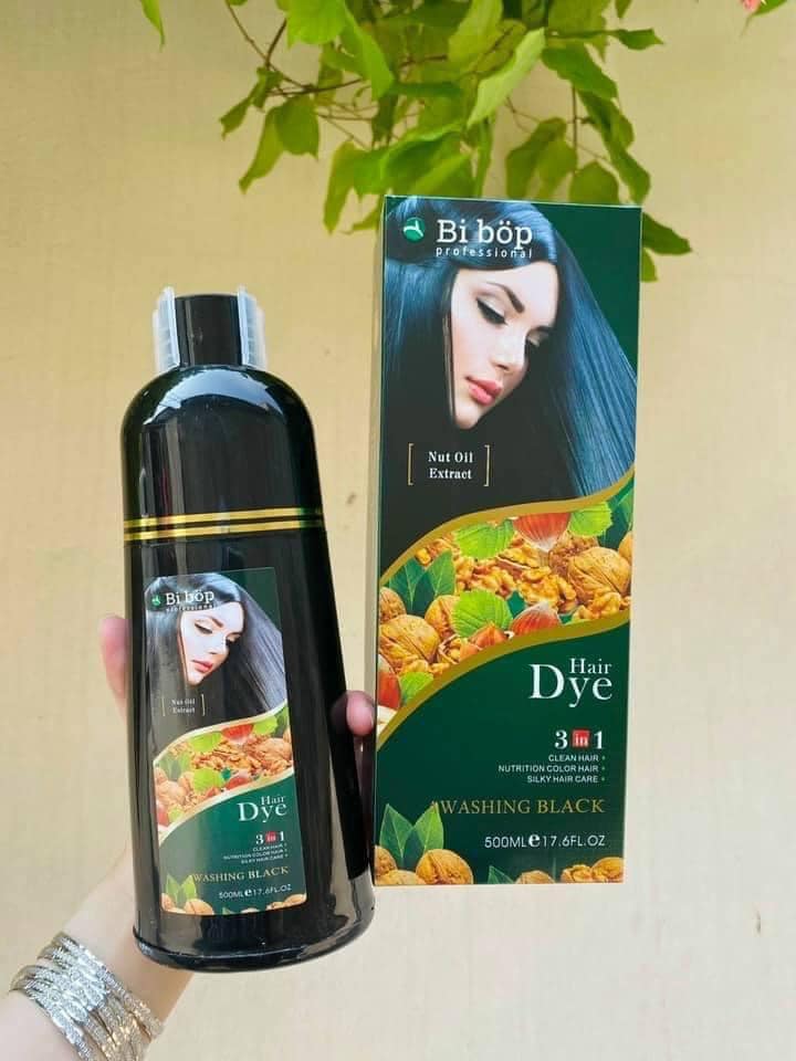 Dầu Gội Phủ Bạc Màu Đen - Màu Nâu BiBop Collagen Nhật Bản (500ml) Dầu ...