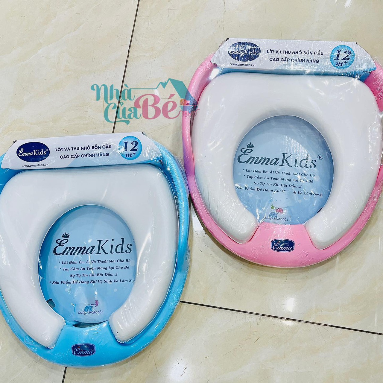 Bệ Ngồi Thu Nhỏ Bồn Cầu Emma cho bé từ 1 Tuổi - Đệm Lót Siêu Êm | Lazada.vn