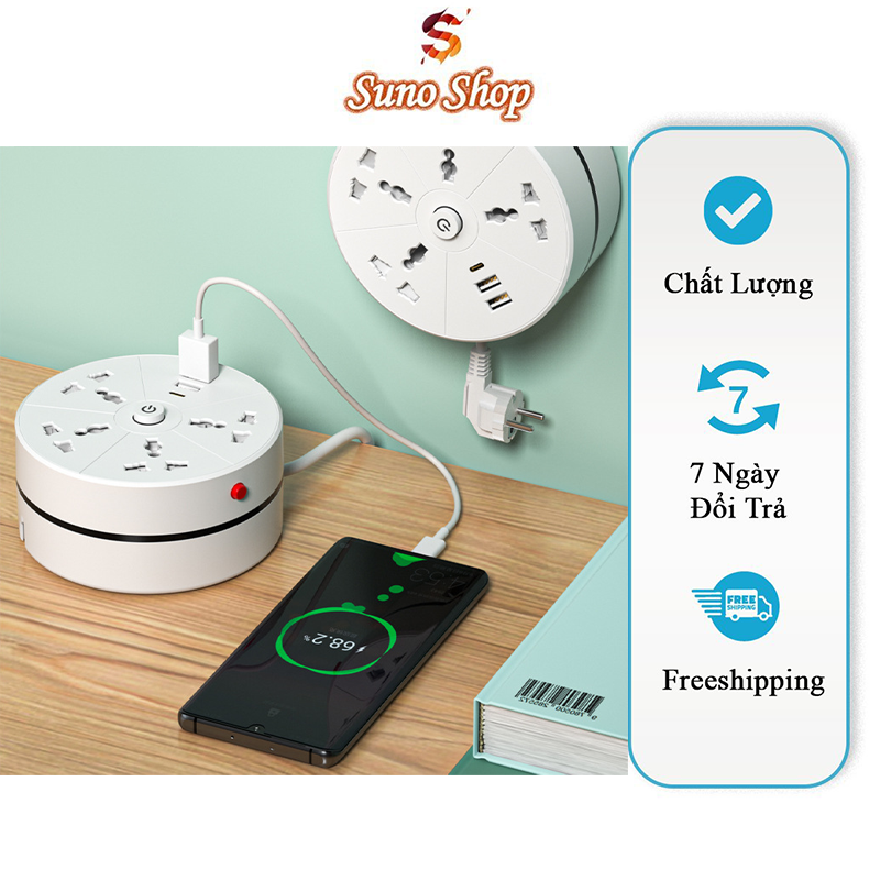 Ổ Cắm Điện Đa Năng Hoco DC15 - Sạc nhanh PD18W, QC18W Hỗ Trợ Cổng Type ...