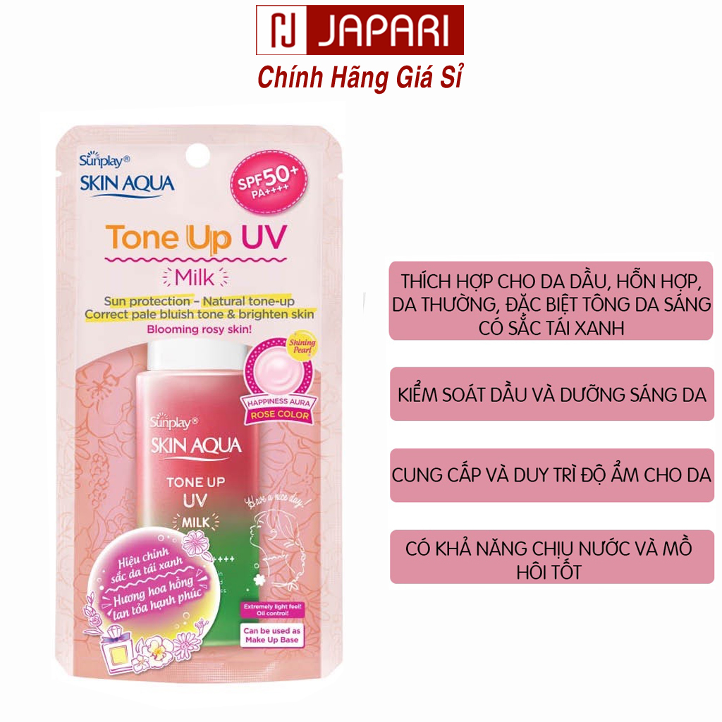 [HÀNG CTY] Kem Chống Nắng Cho Da Mặt Skin Aqua Tone Up UV Milk 50g ...