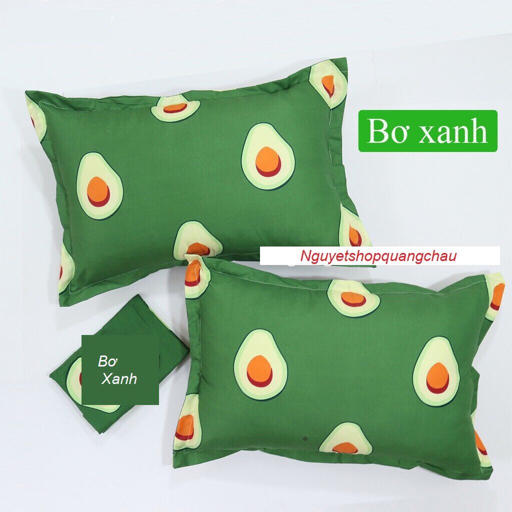 Vỏ gối nằm người lớn mẫu trái đào cam, áo gối đầu poly cotton