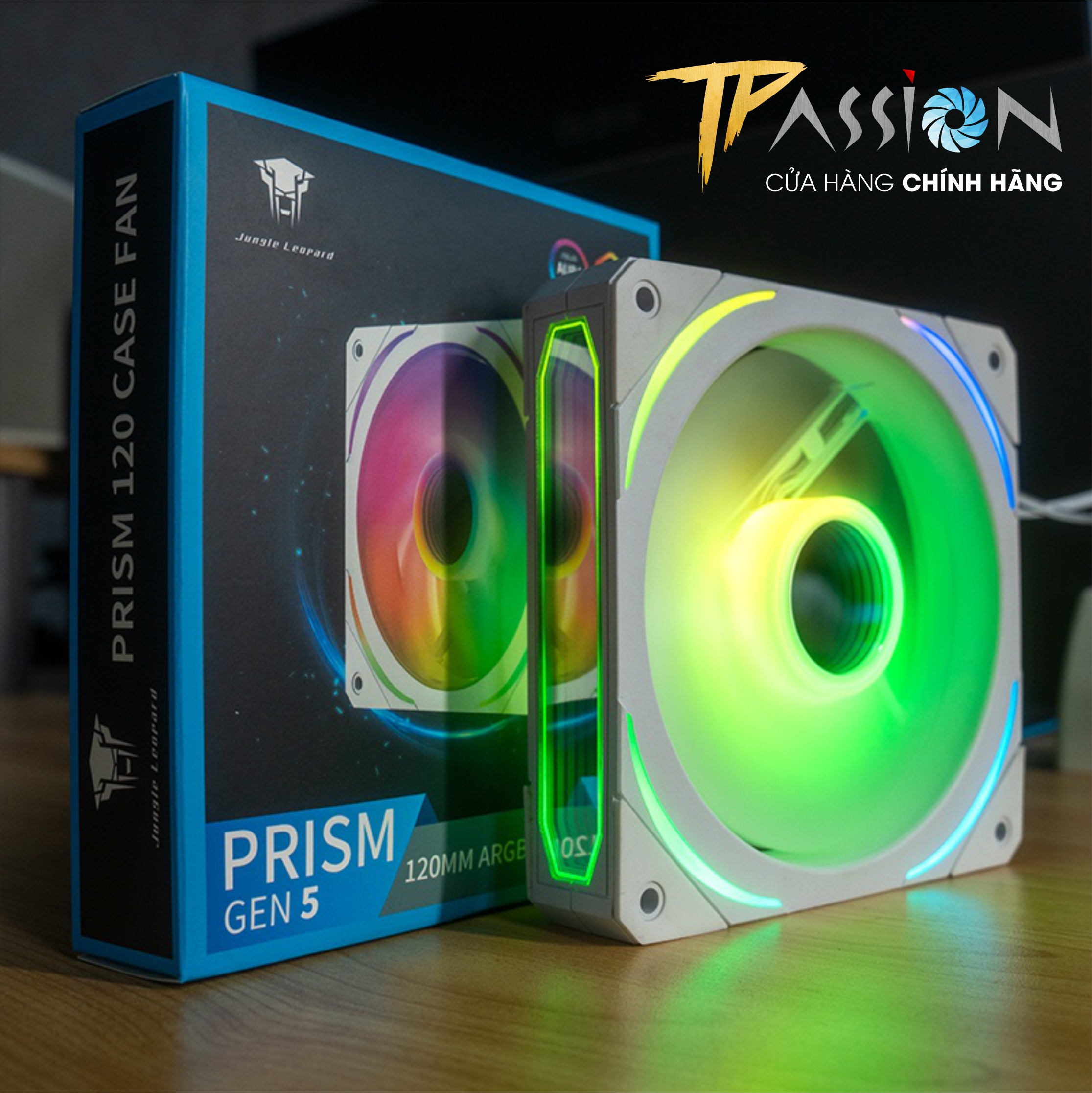 Quạt tản nhiệt 12cm JUNGLE LEOPARD PRISM Gen 5 INFINITY LED GƯƠNG VÔ ...