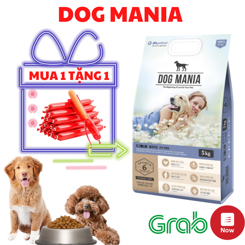 [5kg] Thức Ăn Hạt Cho Chó Dog Mania - MixASale