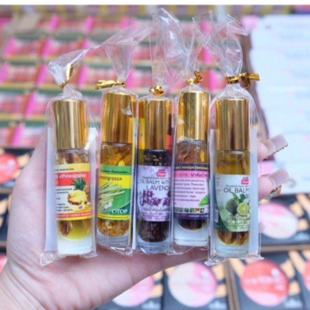 (Lố 12 Chai) Dầu Lăn Thảo Dược Banna OTOP Oil Balm With Herb 10ml Sả ...