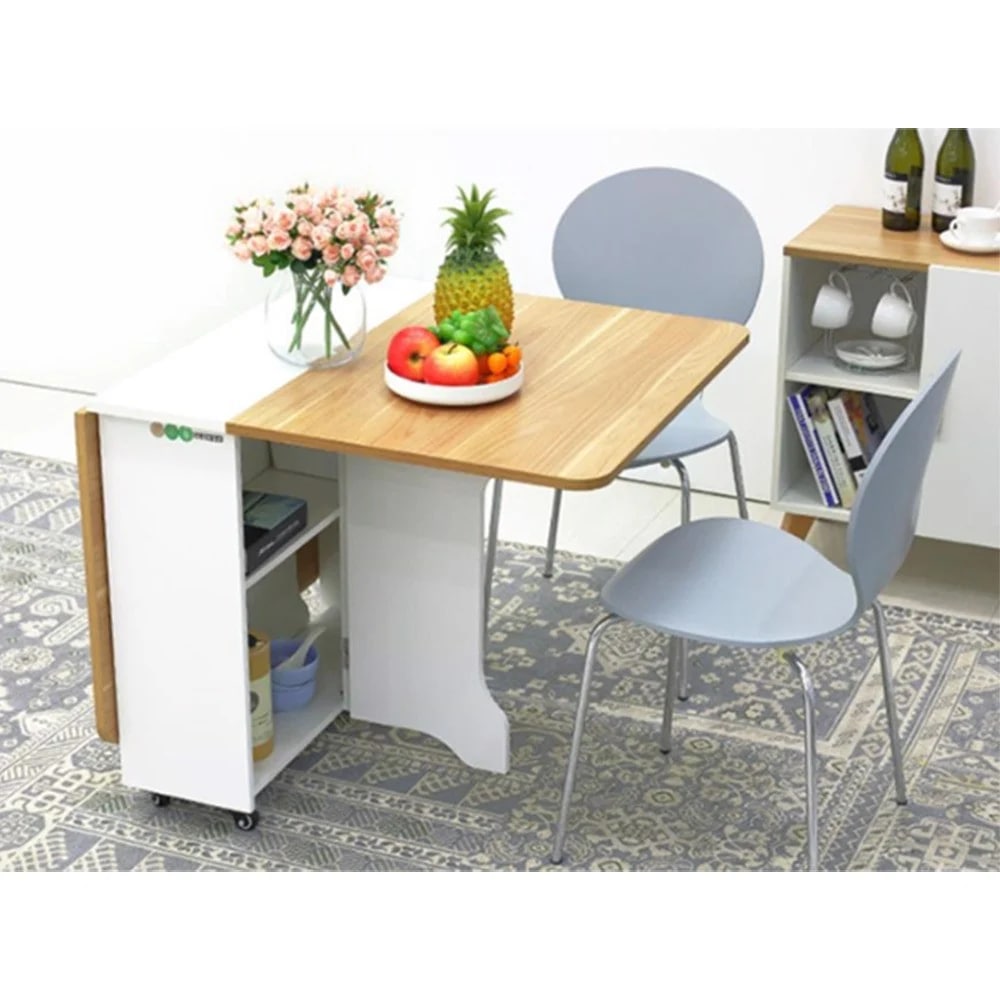 [Freeship Max]_Bàn ăn thông minh DEBION có kệ để đồ dễ dàng di chuyển ...