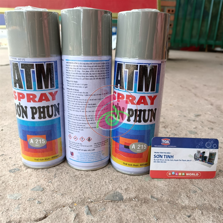 Sơn xịt màu xám grey ATM A215 - 1 chai | Lazada.vn