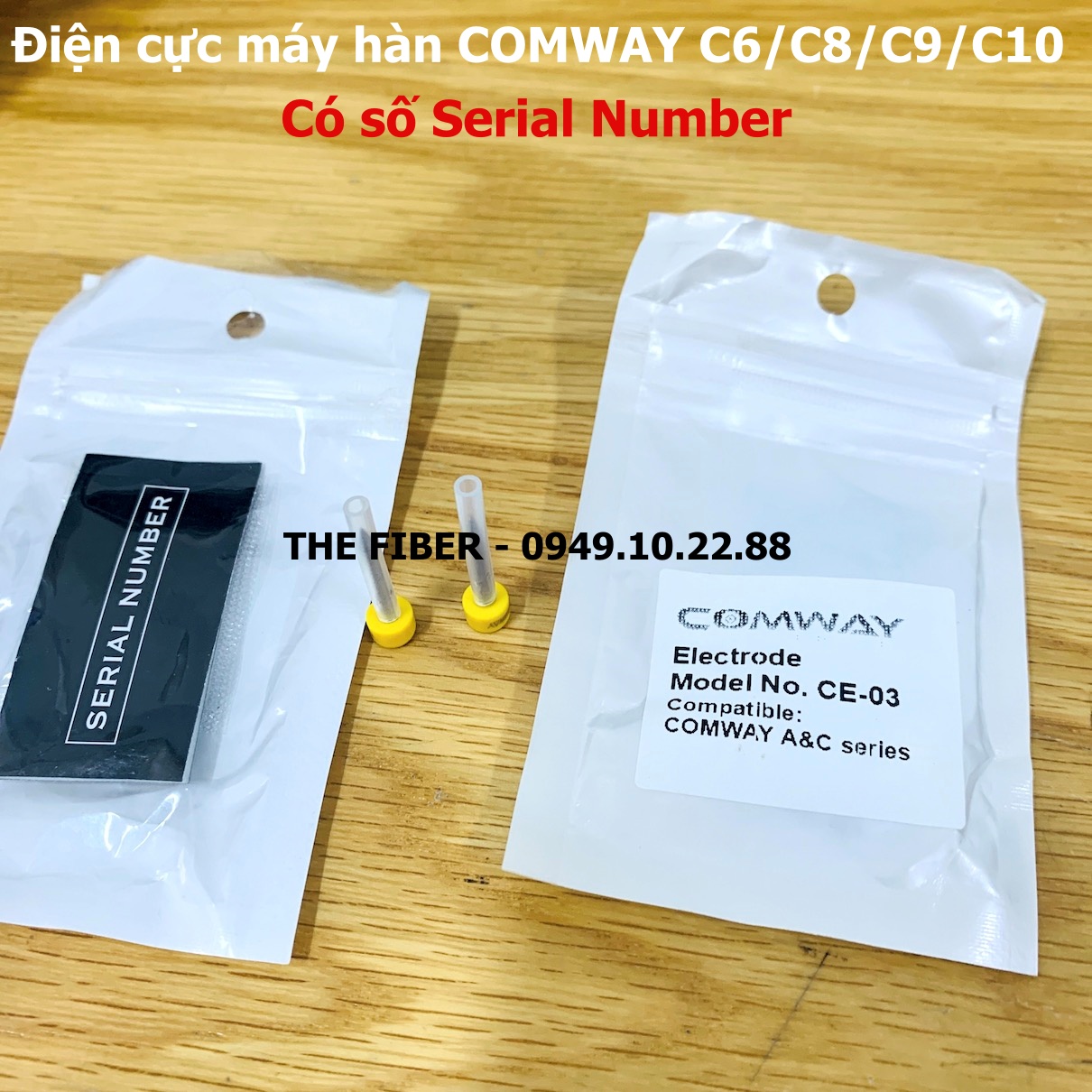 HCMĐiện cực máy hàn sợi quang COMWAY C6 C8 C9 C10 (CE-03) - Có số serial number - MixASale