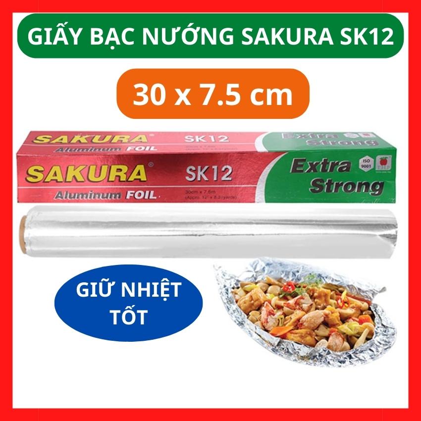 Giấy Bạc Nướng Sakura Sk12 Kích Thước 30x76cm Dùng Trong Nồi Chiên Không Dầu Nướng Hấp Các