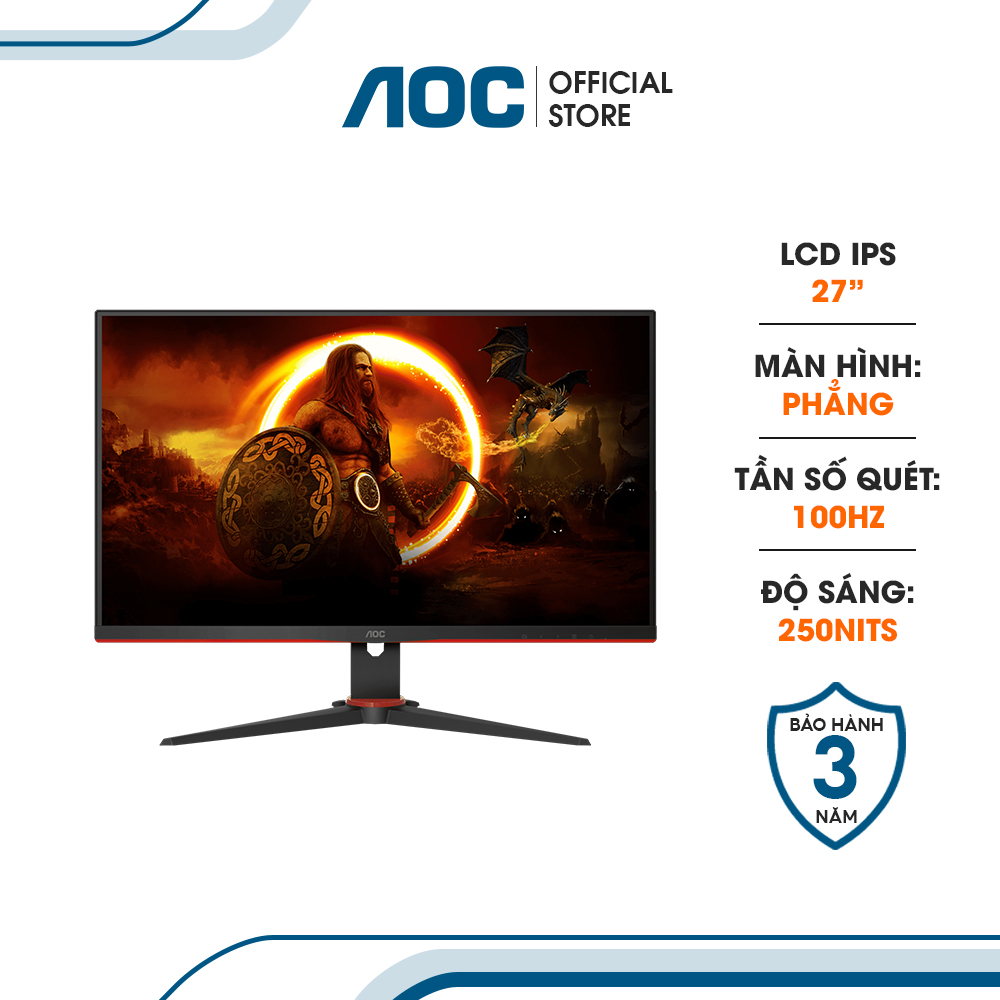 Màn hình Gaming AOC 27G2E1 27.0 inch I IPS I Full HD I 100Hz I 1ms ...