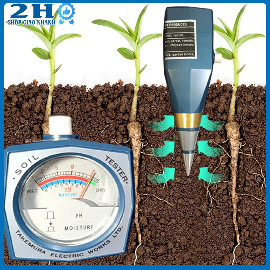 Máy đo ph đất Nhật Bản DM15 đo độ ẩm của đất và độ PH cho cây trồng, vườn cây ăn trái, đất trồng ...