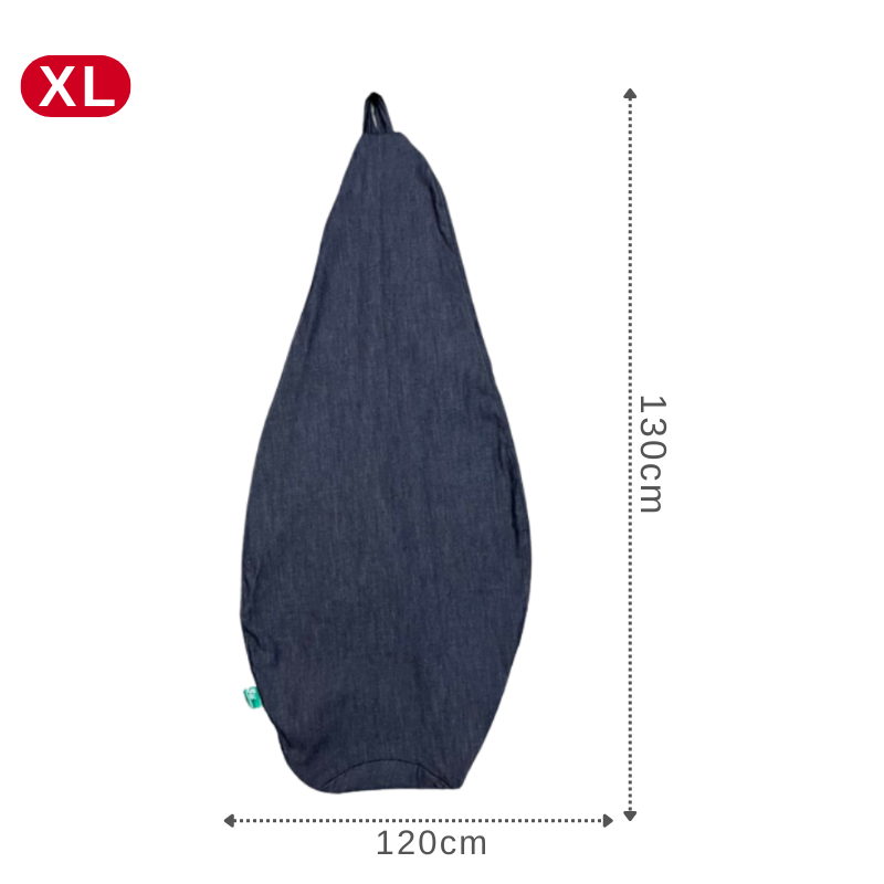 Vỏ Ghế Lười Hạt Xốp 3ii Home Hình Trái Lê Màu Xanh Navy Size ...