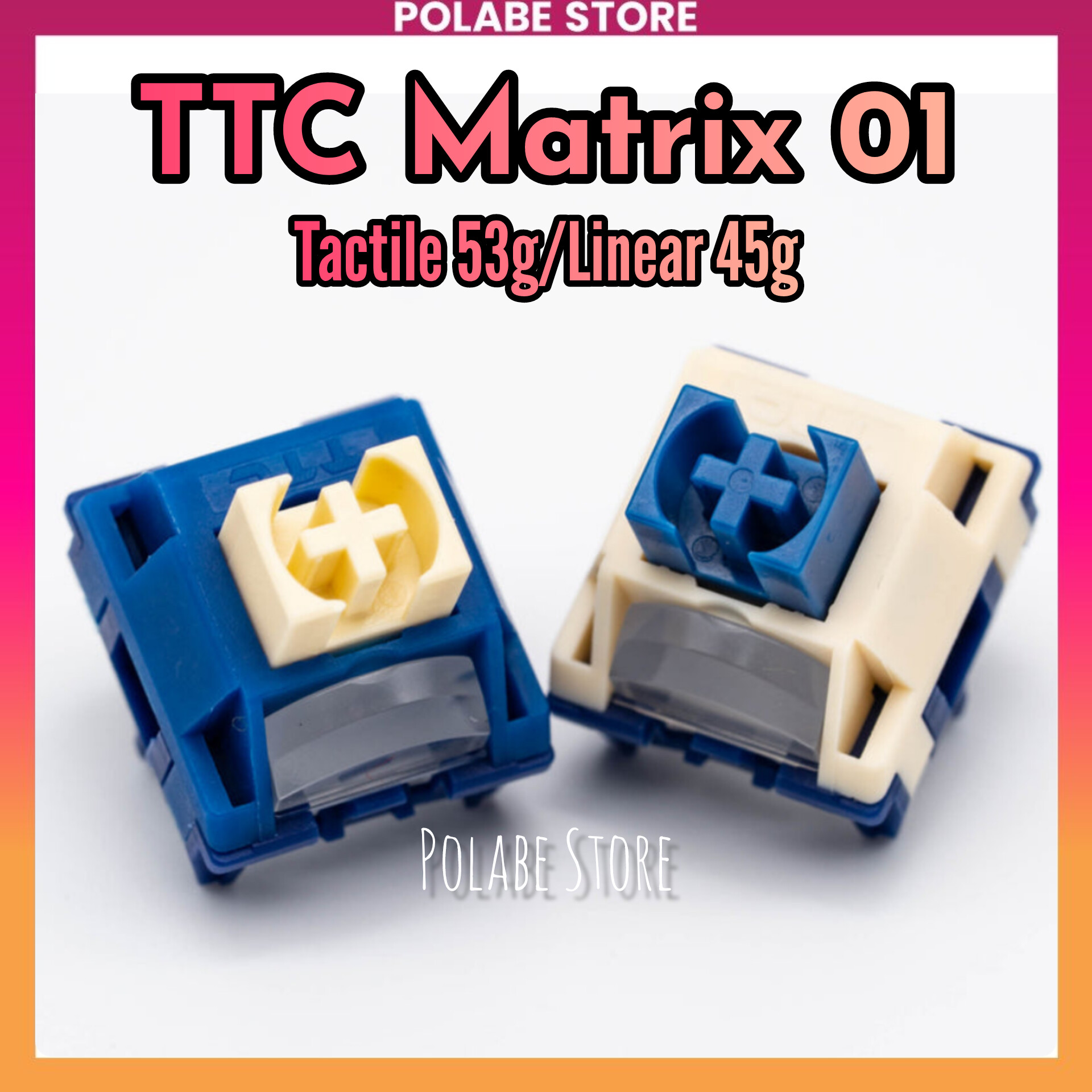 TTC Matrix 01 switch, TTC x Matrix-01 Linear Switch, Công tắc bàn phím cơ siêu tản led - Polabe ...