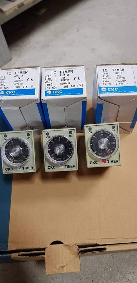 Timer CKC AH3-3 220VAC Rơ le thời gian CKC Công tắc thời gian CKC 10s ...