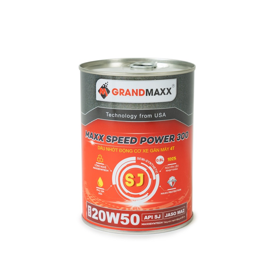 Dầu Nhớt Grand Maxx - Maxx Speed Power 300 API SJ SAE 20W50 - Cho Động Cơ Xe Gắn Máy 4 Thì 20W50 ...
