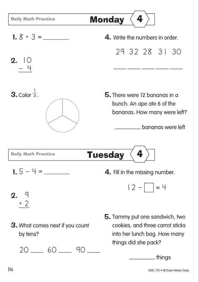 Daily math practice - Grade 123456 - MixASale