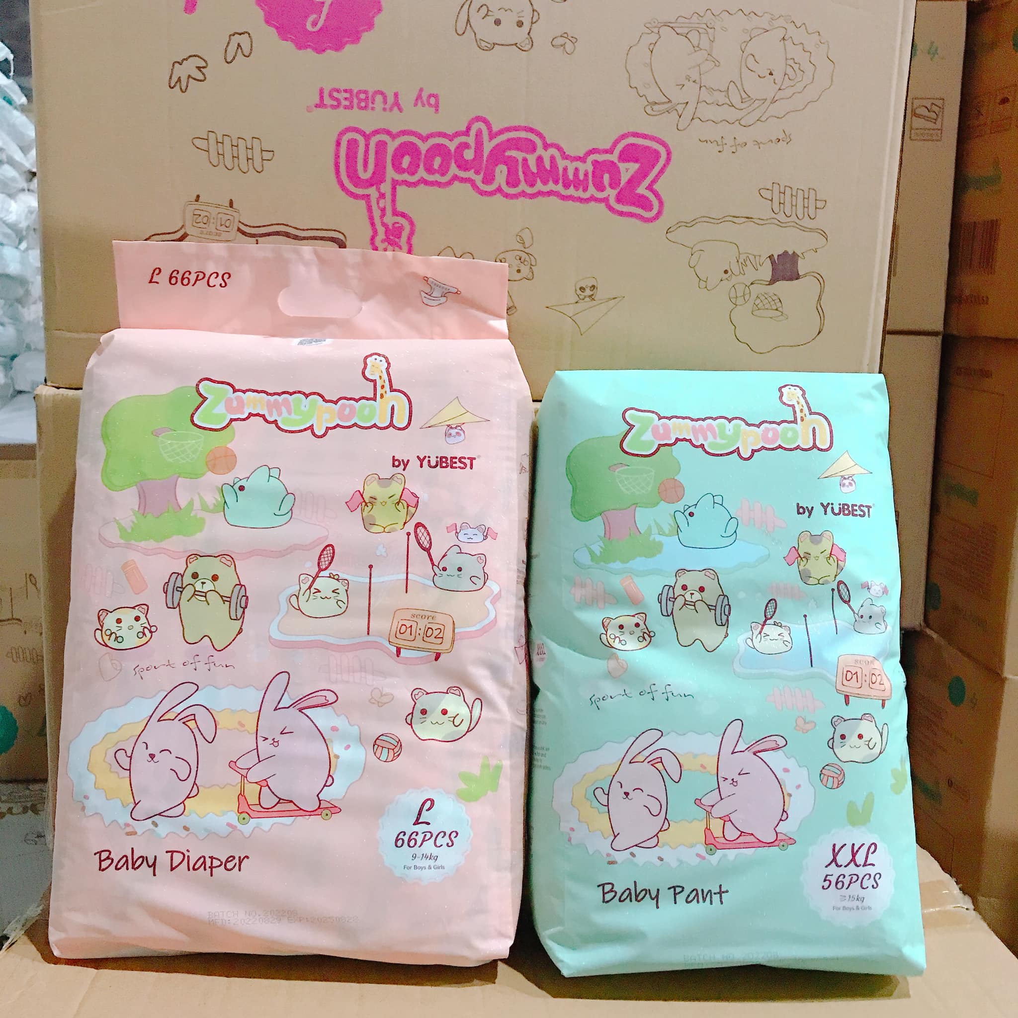 Tã Bỉm Yubest Zummy Pooh mẫu mới nhất nâng cấp 2022 quầndán đủ size S80 ...