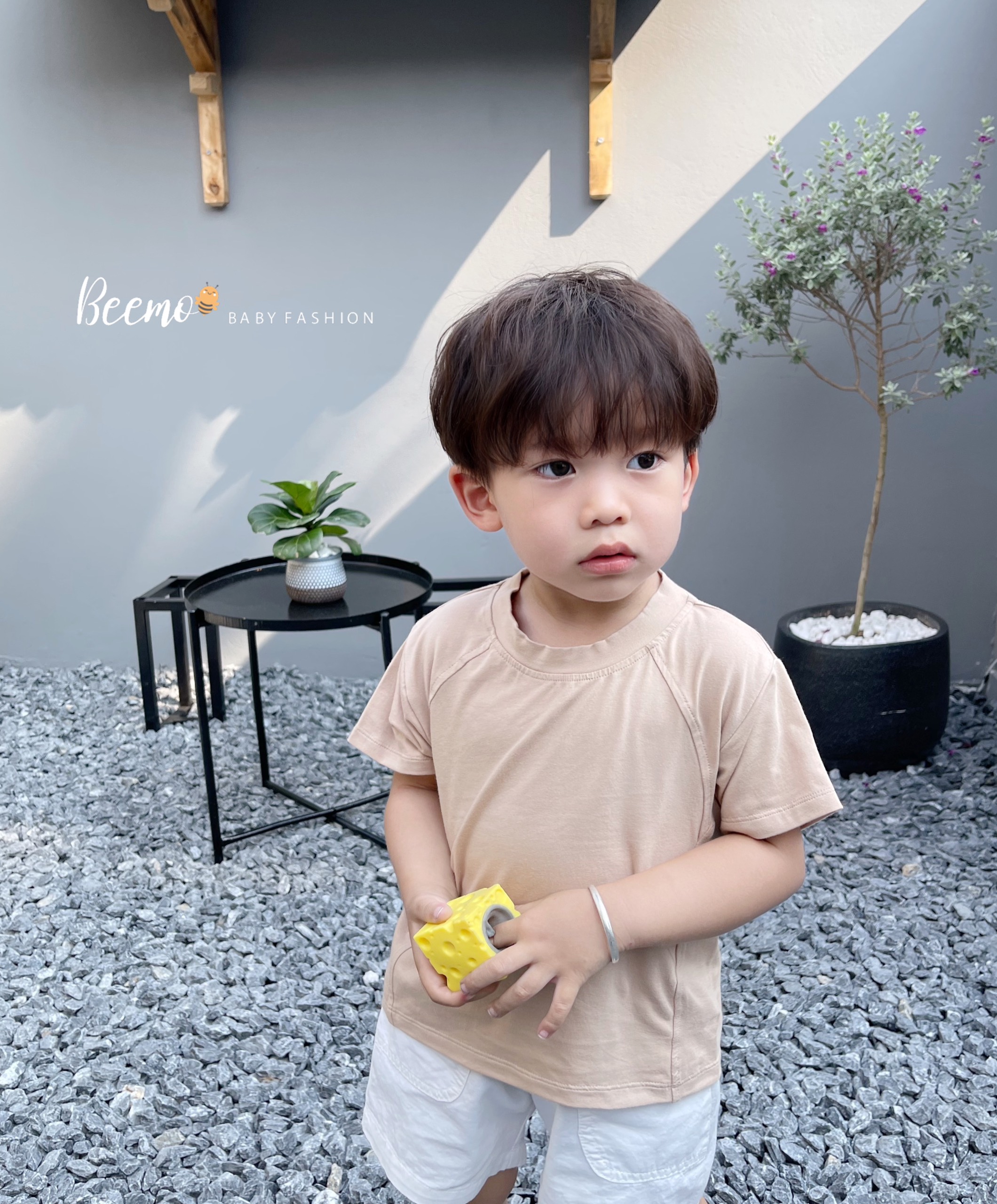 Áo phông cộc tay Beemo may đường gân nổi cá tính mặc hè chất liệu ...