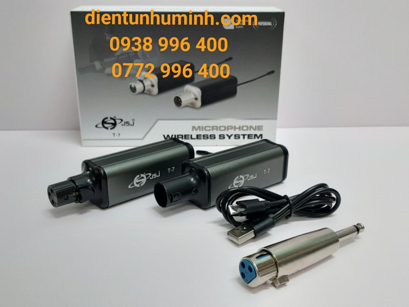 Bộ chuyển đổi Mic có dây thành không dây T-7 , Bộ chuyển âm thanh ...