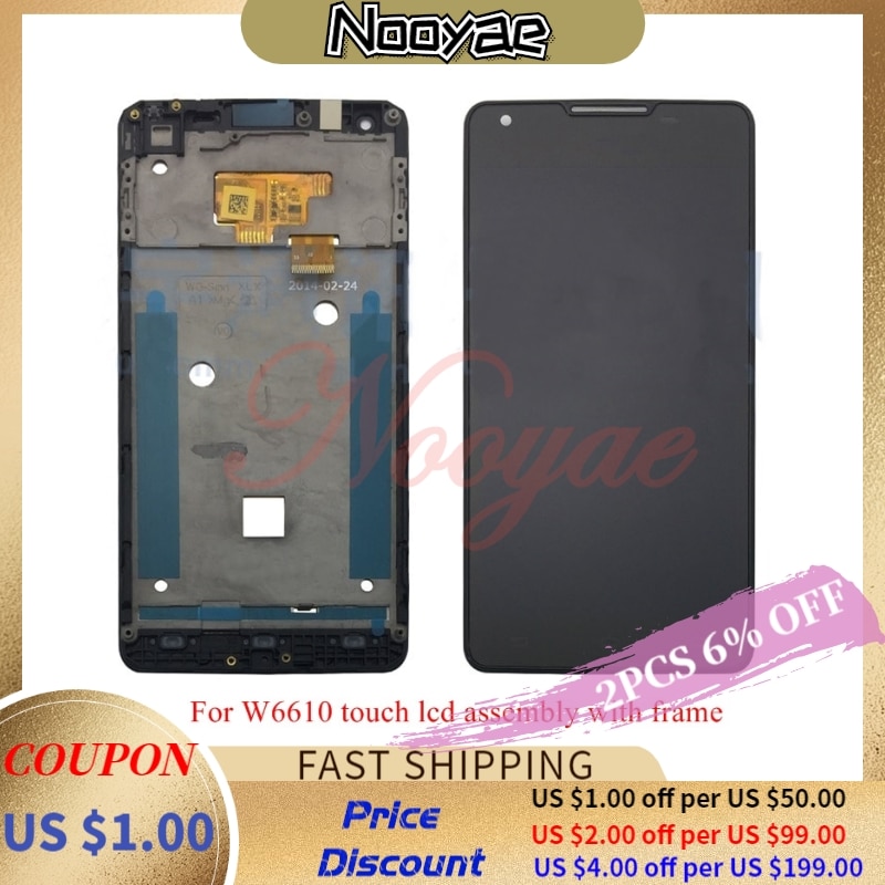Tested Black Digitizer For Philips W6610 W6618 Touch Screen Sensor with ...