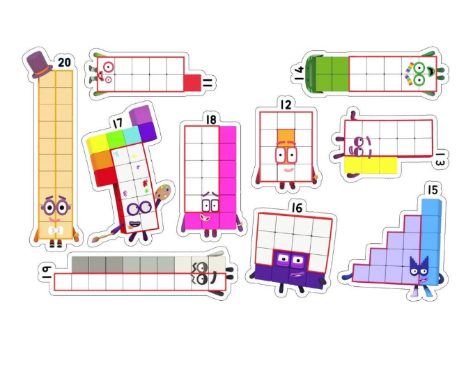 Miếng dán khối số NumberBlocks, Sticker Number Block cho bé | Lazada.vn