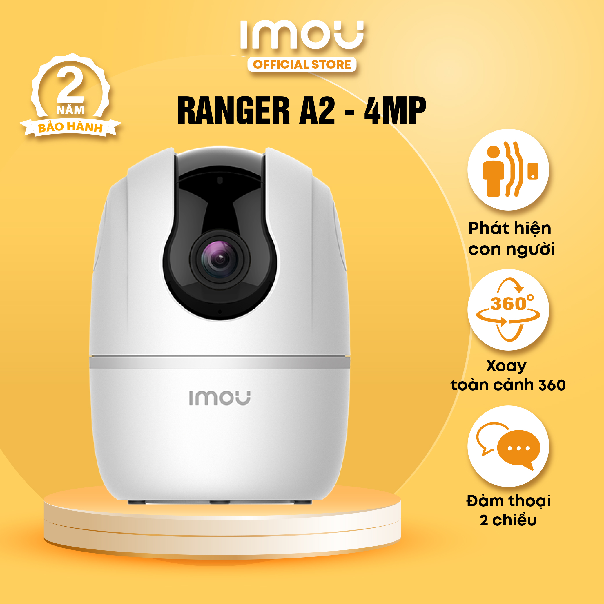Camera Wifi trong nhà Imou Ranger A2 (4MP) I IPC-A42P-D-V3 I Xoay toàn ...