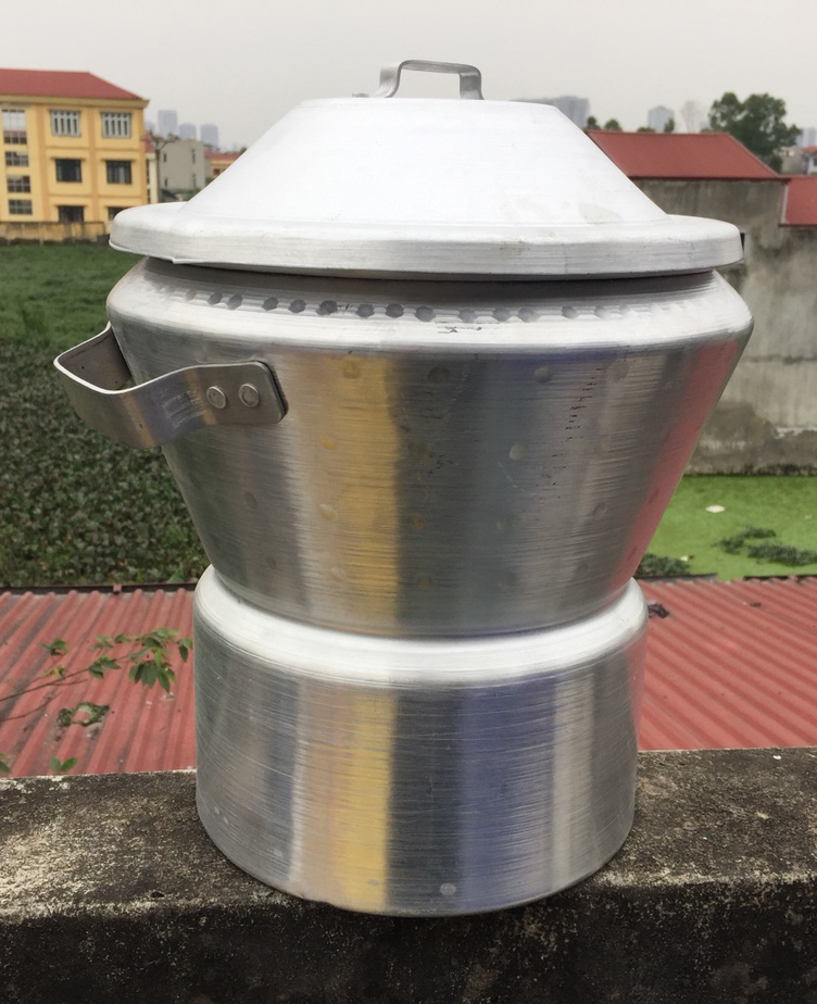 Chõ đồ xôi liền thân nhôm tinh khiết đúc, nồi hấp đa năng, chõ xôi dày ...