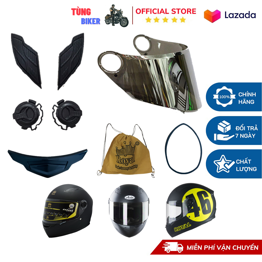 Phụ Kiện Kính Mũ Bảo Hiểm Fullface Royal M136 ASIA MT136 (Phụ kiện thay ...
