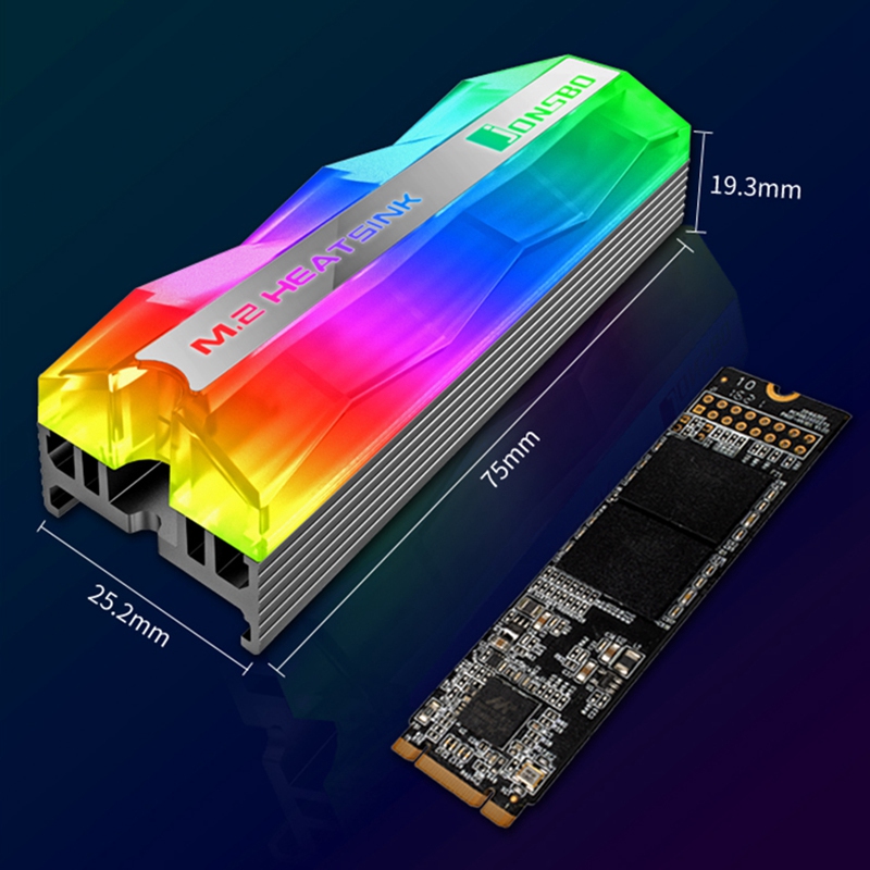 Jonsbo M.2 ARGB Lighting M.2 SSD Heatsink 5V 3Pin Solid State Hard Disk ...