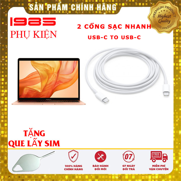 Cáp Sạc Nhanh Cho MacBook Air 13 inch 2018 Zin Type C to Type C - MixASale