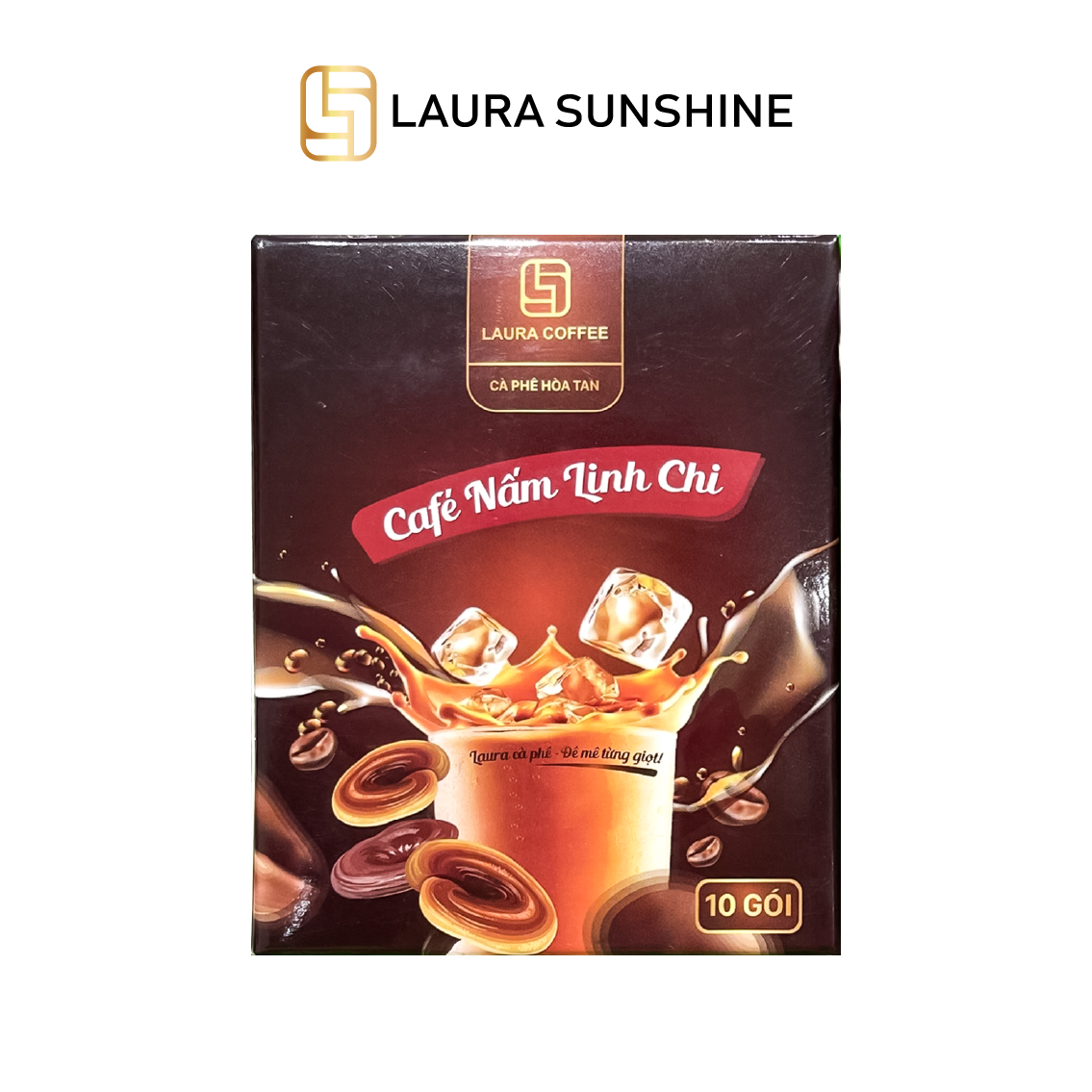 Cà phê nấm Linh chi (Hộp 10 gói) - Laura Coffee - Laura Sunshine - Nhật ...