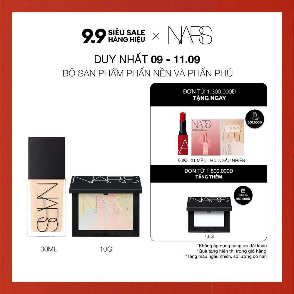 04-06.04 TẶNG 2 QUÀ VOUCHER 5 Bộ sản phẩm mini Phấn nền dạng lỏng NARS Light Reflecting ...