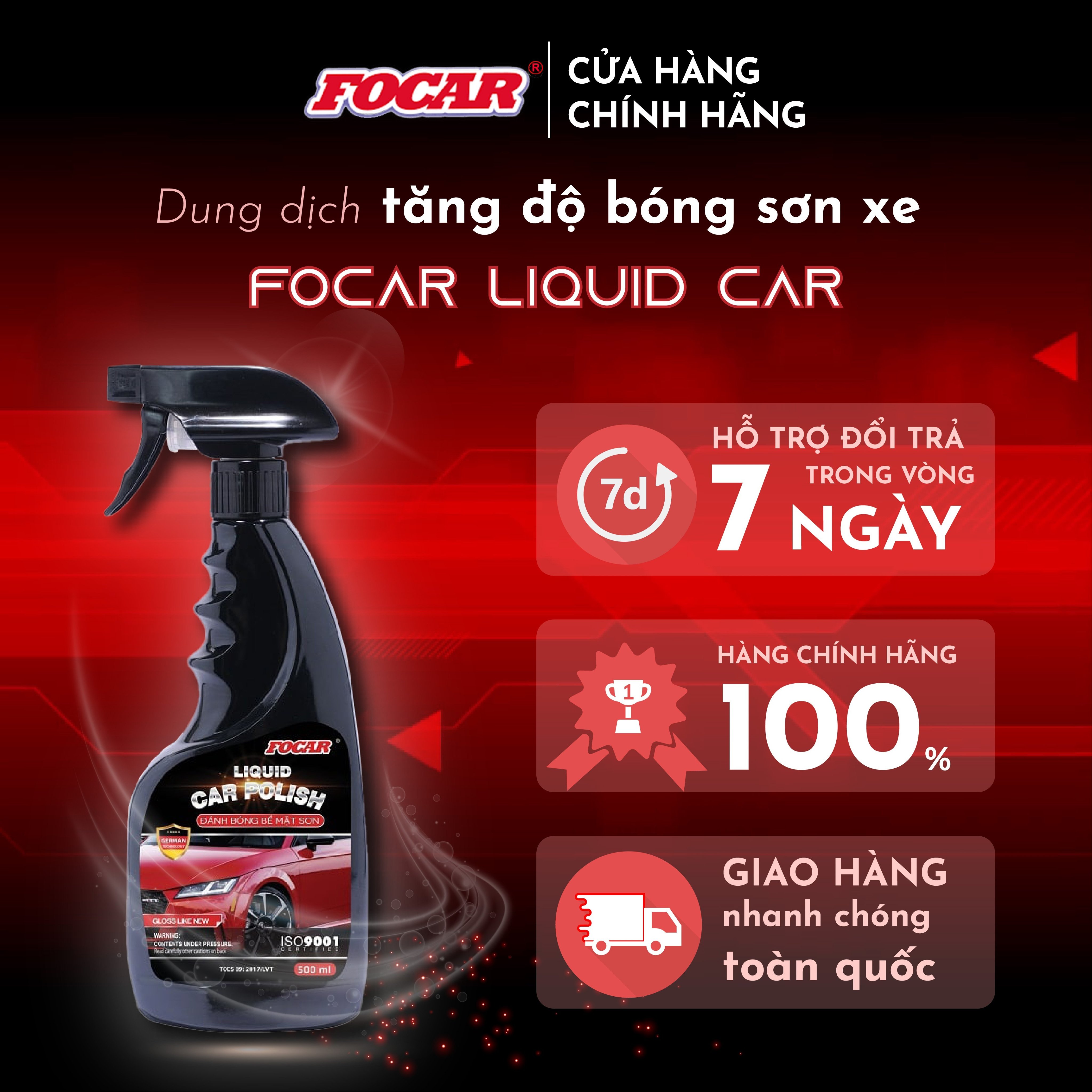 Dung Dịch Đánh Bóng Sơn Xe Ô Tô Chuyên Nghiệp Focar Liquid Car, Đánh ...
