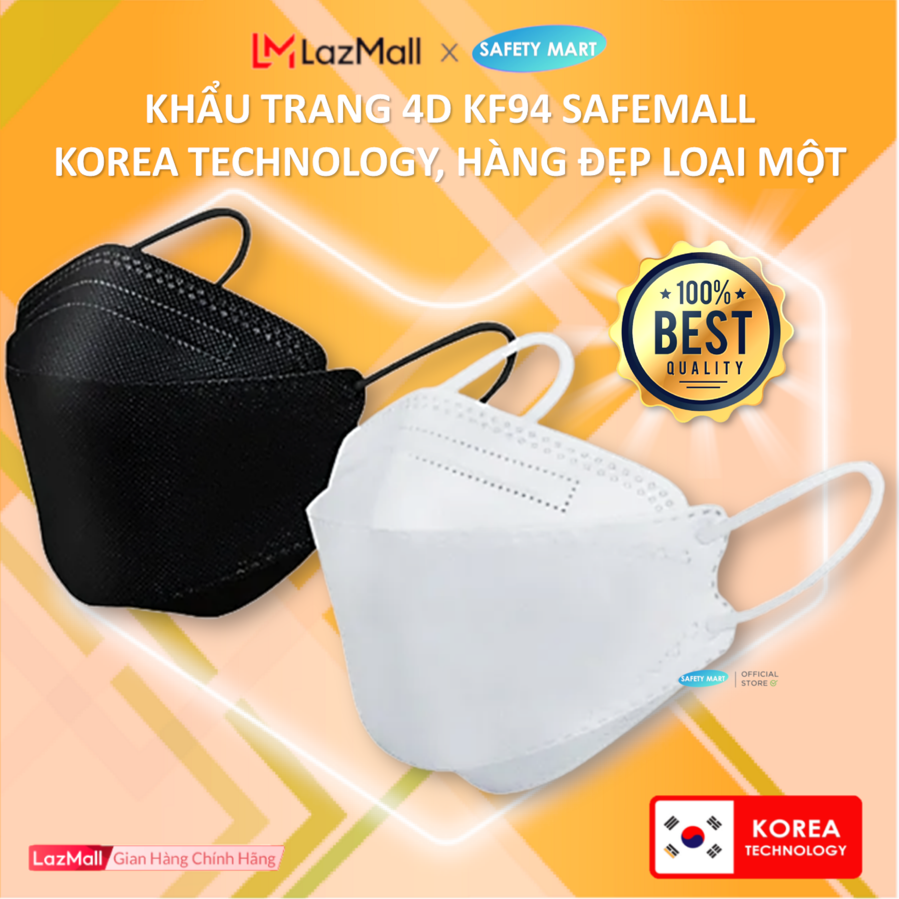[RẺ VÔ ĐỊCH] Giá Sỉ 1 Thùng 300 Chiếc / 200 Chiếc / 100 Chiếc Khẩu Trang KF94 Kiểu Hàn Quốc 4 ...