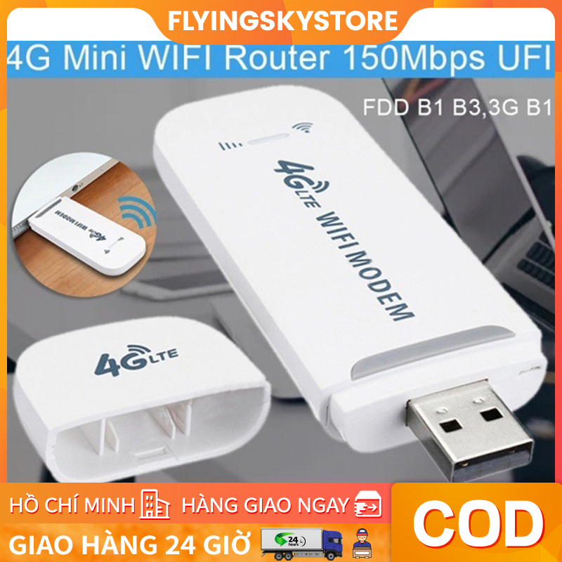 Vận chuyển nhanhBộ định tuyến không dây ETRONIK 4G LTE USB Dongle 150Mbps Modem Stick Di động ...