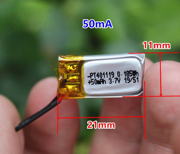 Pin Lithium Polymer 3.7V 50mA - Pin tai nghe bluetooth có mạch bảo vệ ...