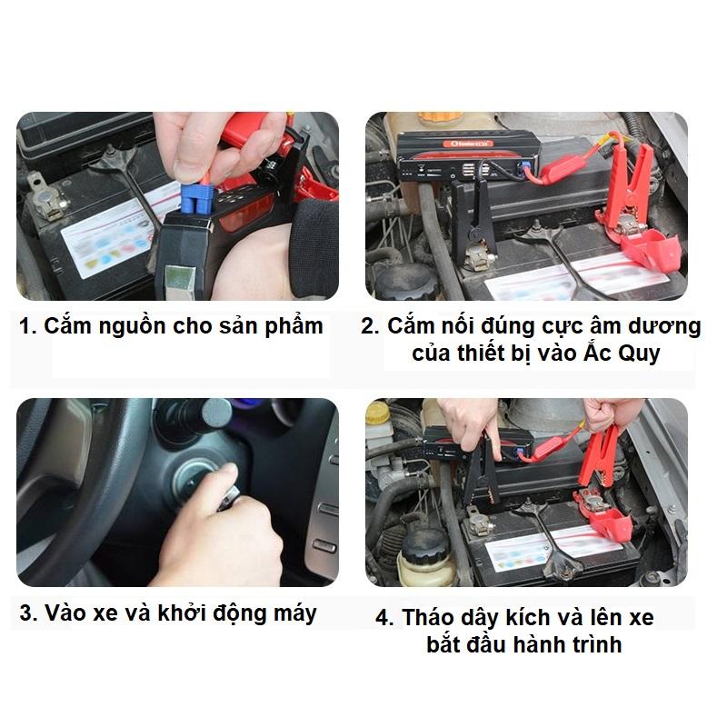 Sạc dự phòng kiêm kích nổ ô tô đa năng High Power 3.0 - Bộ kích bình ...