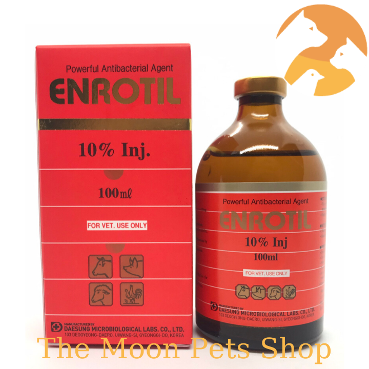 ENROTIL Inj 10% nhập khẩu Hàn Quốc [100 ml] Thuốc gà đá khò khè, hô hấp ...