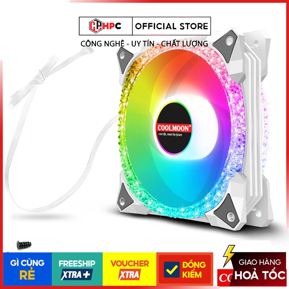 Quạt Fan LED RGB Coolmoon Chỉnh Màu (Remote HUB) Mới - MixASale