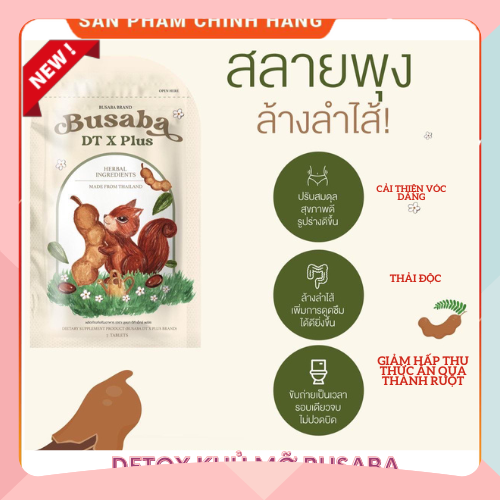 khử mỡ giảm cân detox BUSABA thái lan mẫu mới 2023 gói 7 viên - MÍT ...