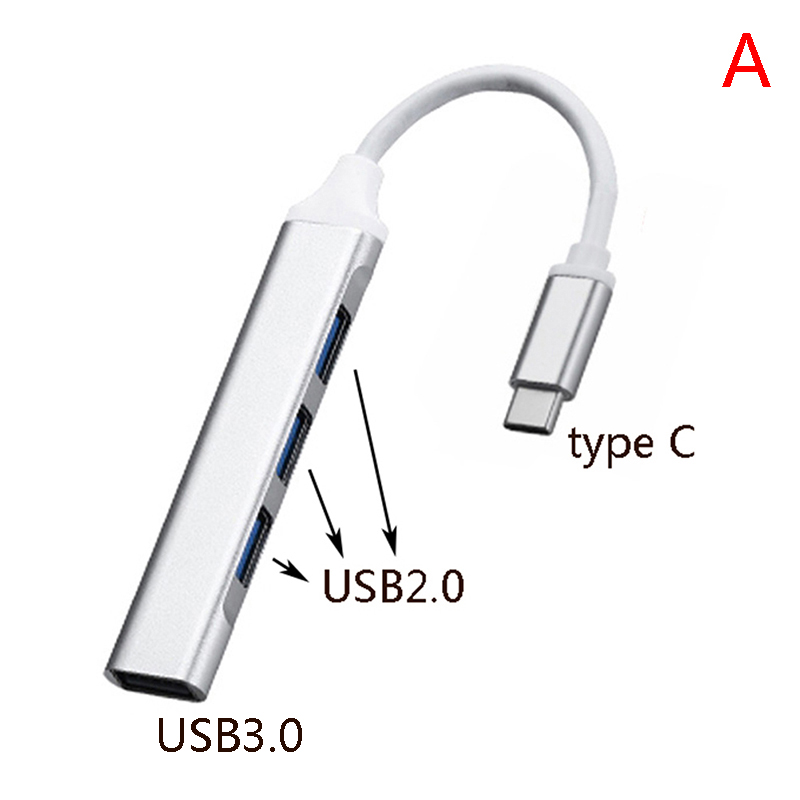 Electronics Type C ฮับ USB C ความเร็วสูง4พอร์ต Multi Splitter Adapter ...