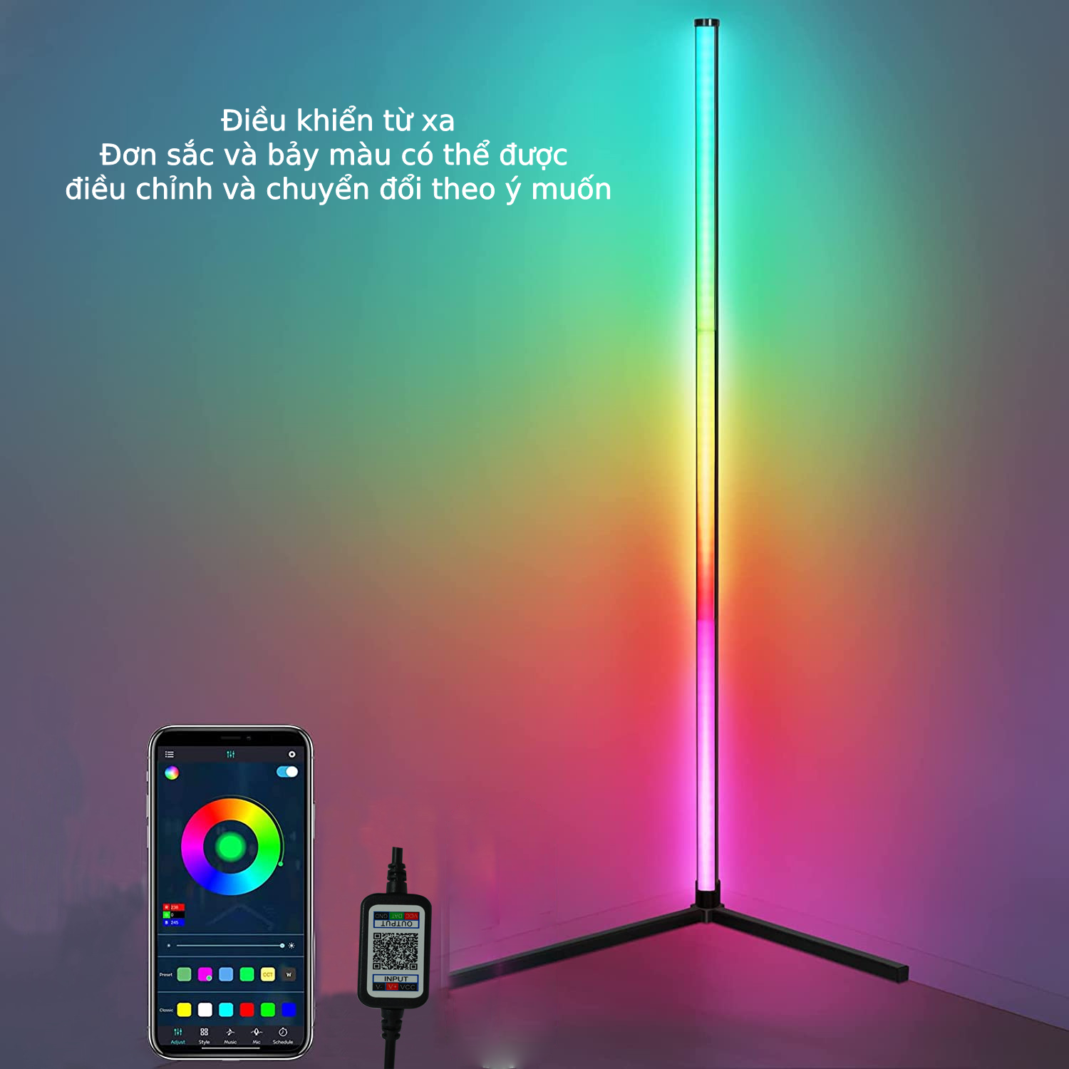 Đèn LED Quả Cầu Cảm Ứng Xoay Pha Lê 7 Màu Nháy Theo Nhạc - MixASale