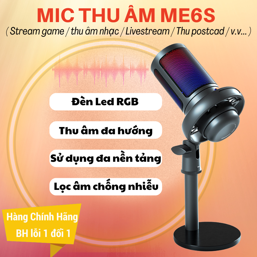 Mic thu âm livestream ME6S USB-C - Podcasd microphone, Microphone PC ...
